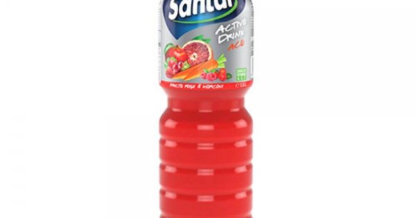 Bax 6 Sticle Suc Natural Santal Ace Active Drink, 1.5 L, Aroma Fructe ...