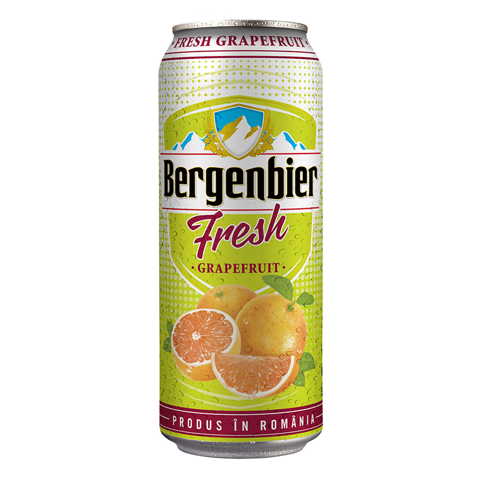 Bere Bergenbier Fresh Grapefruit, 24 Buc/Bax, 0.5 L, Doza, Doza de Bere ...