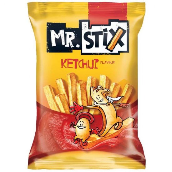 Snacksuri Mr. Stix Ketchup, 50 g, Aroma de Ketchup, Snacksuri, Mr Stix ...
