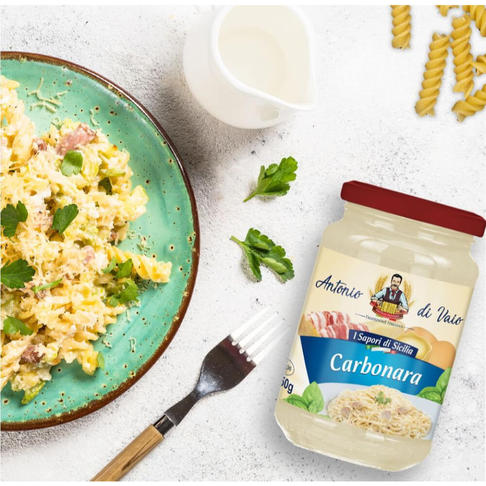 Sos pentru Paste Antonio Di Vaio Carbonara, 350g, Sos Paste, Sos ...