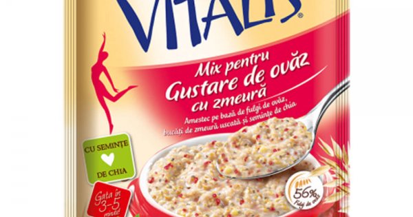 Gustare de Ovaz Vitalis cu Zmeura Dr.Oetker, 55g, Ovaz, Ovaz Instant ...