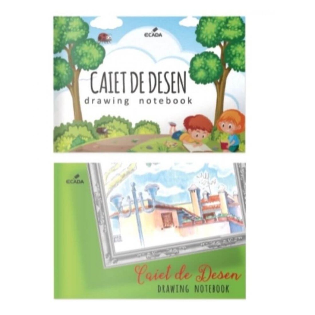 Caiet Desen ECADA, 16 File, 17x24 cm, 110 g/m², Coperta Policromie ...