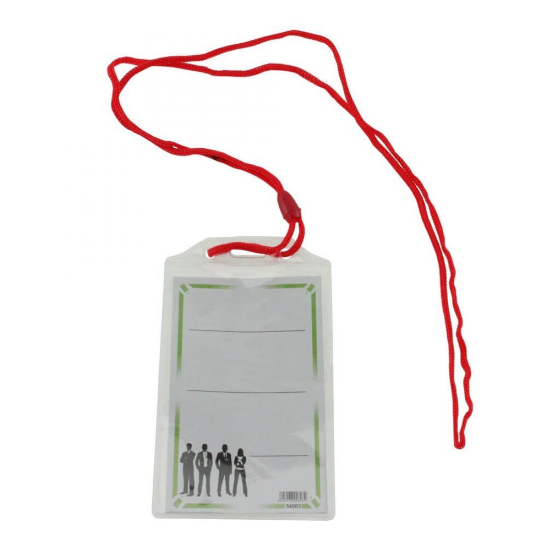 Set 100 Ecusoane Verticale din Plastic cu Snur Rosu Ecada, 75x104 mm ...