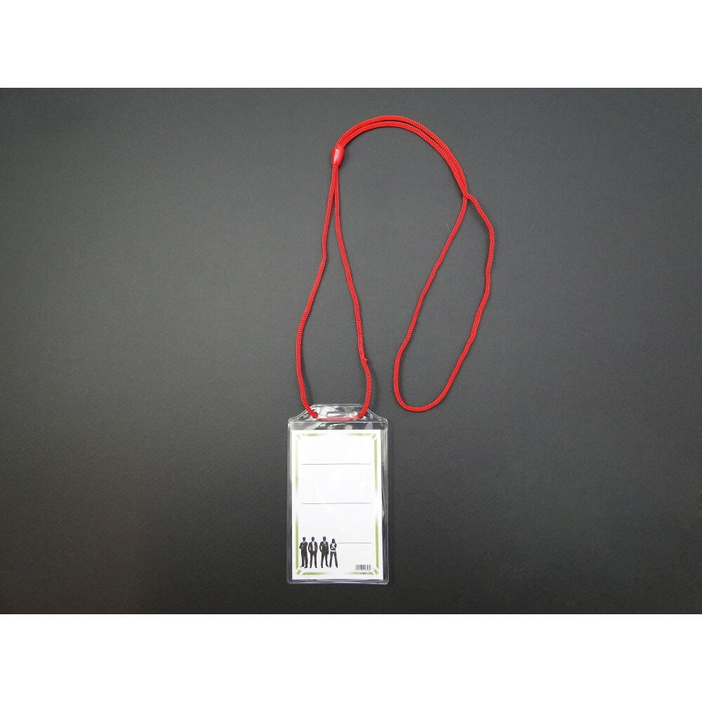 Set 100 Ecusoane Verticale din Plastic cu Snur Rosu Ecada, 75x104 mm ...