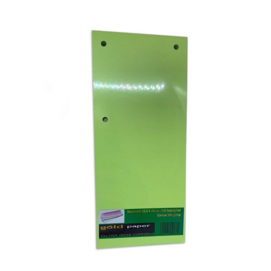 Separator din Carton, 10.5x5x24 cm, 100 File/Set, Verde, Separatoare ...