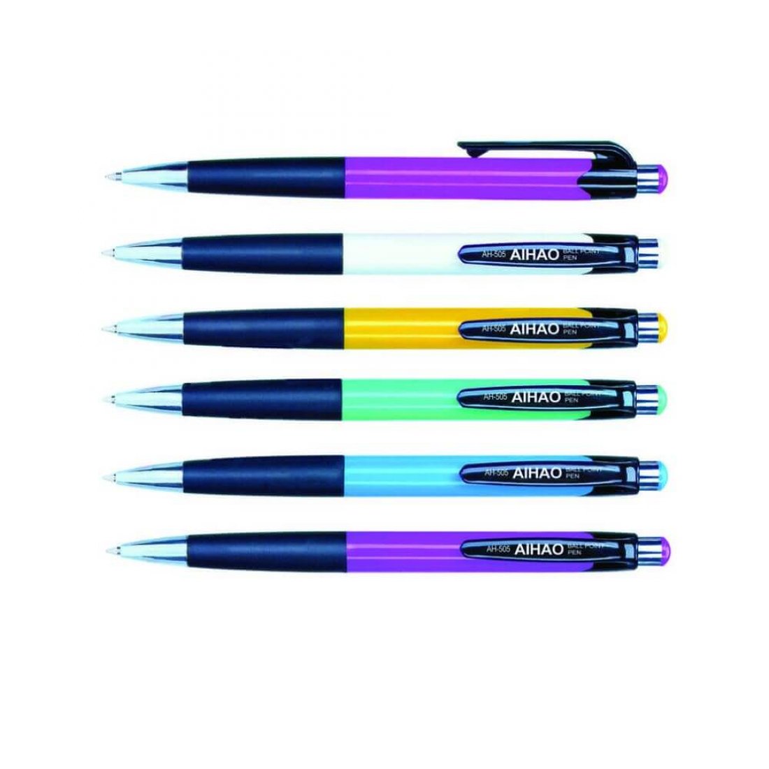 Pixuri AIHAO, Varf 0.7 mm, 12 Buc/Set, Scriere Albastra, Mecanism ...