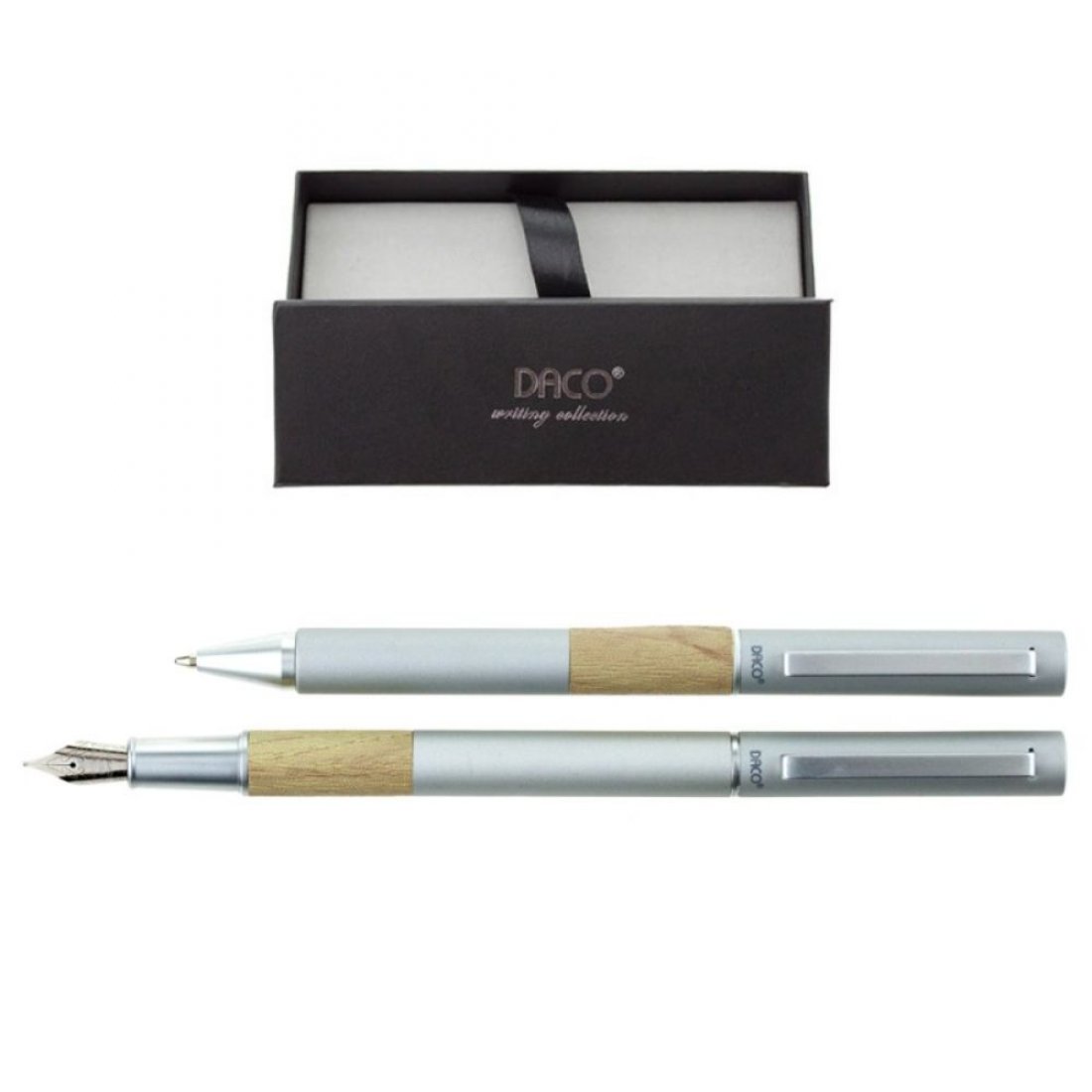 Set de Pix si Stilou DACO cu Penita Iridium Tip F, Pix cu Mina Parker 1 ...