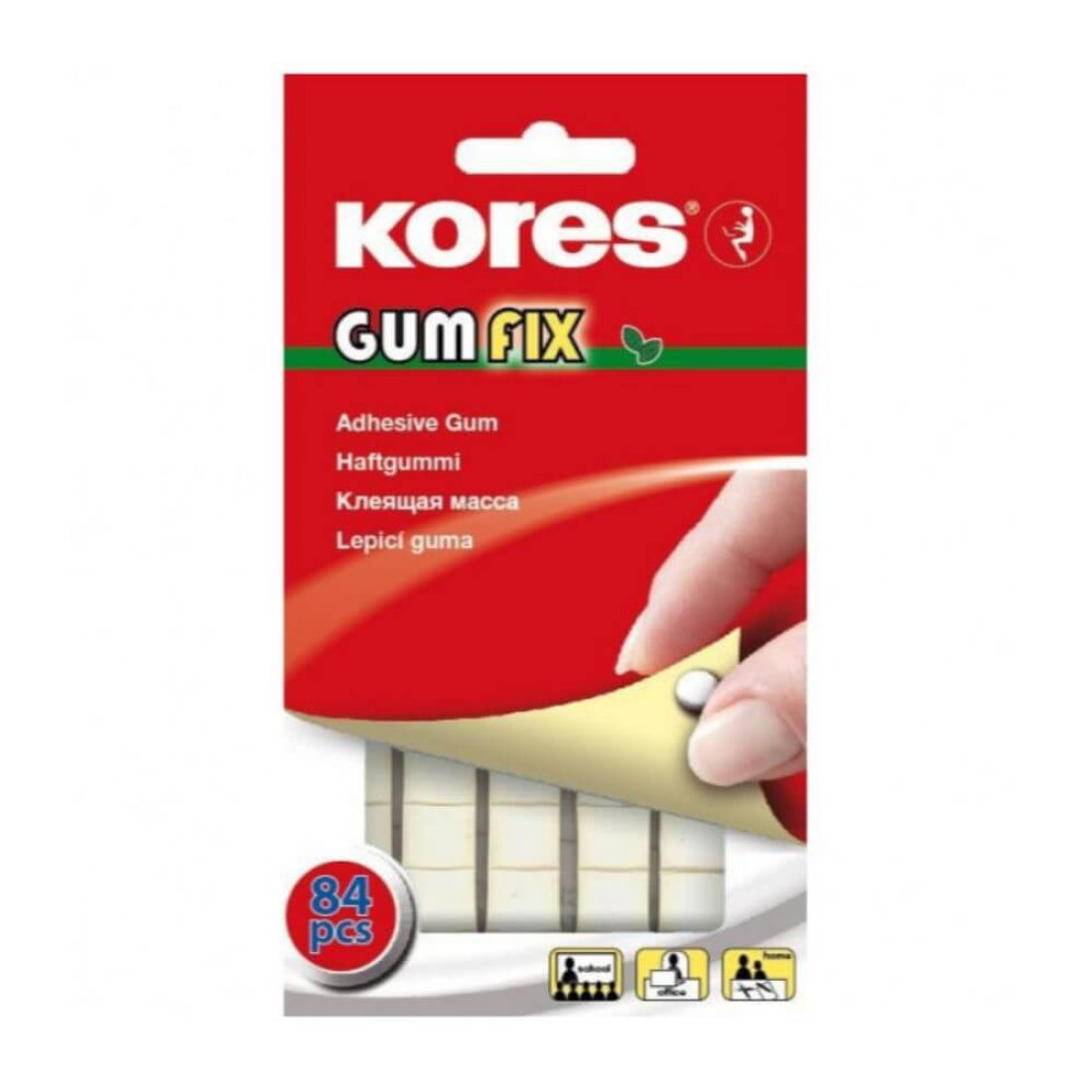 Set 84 Bucati Guma Adeziva KORES pentru Suprafete Netede, Adeziv Guma ...