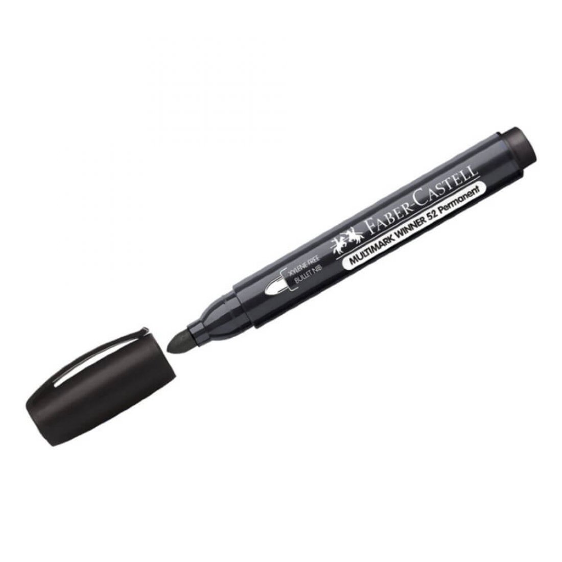 Marker Negru Permanent Faber-Castell Multimark Winner 52, Varf Rotund 2 ...