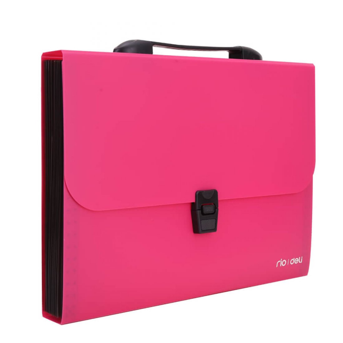 Servieta din Plastic cu Maner A4 Deli, 13 Compartimente, 600 Microni ...