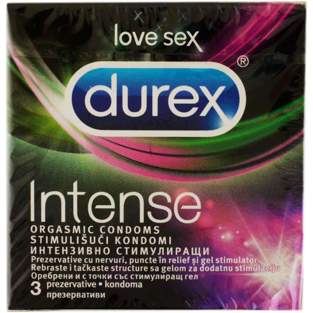 Prezervative DUREX Intense 3 Buc, Prezervative din Latex, Prezervative ...