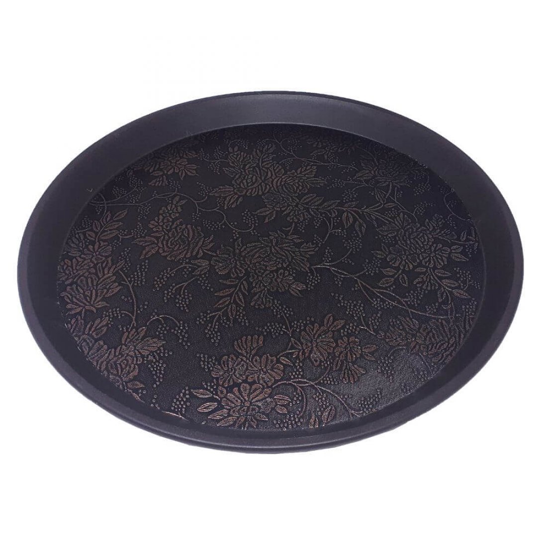 Tava Rotunda 03, 40 cm, Model Floral, Maro, Tavi Rotunde de Metal ...