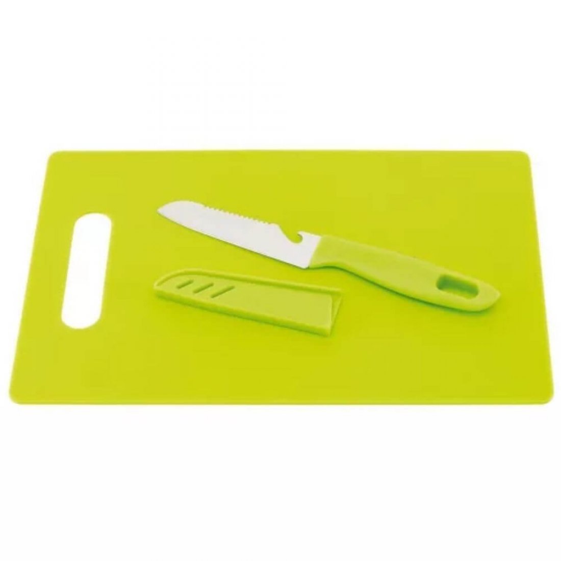 Tocator Plastic cu Maner, Galben, Planseta Plastic pentru Tocat, Suport ...