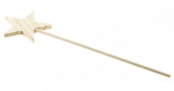 Bagheta Stea Mica Lemn DACO, 9.5x36 cm, Culoare Natur, Accesorii Craft ...