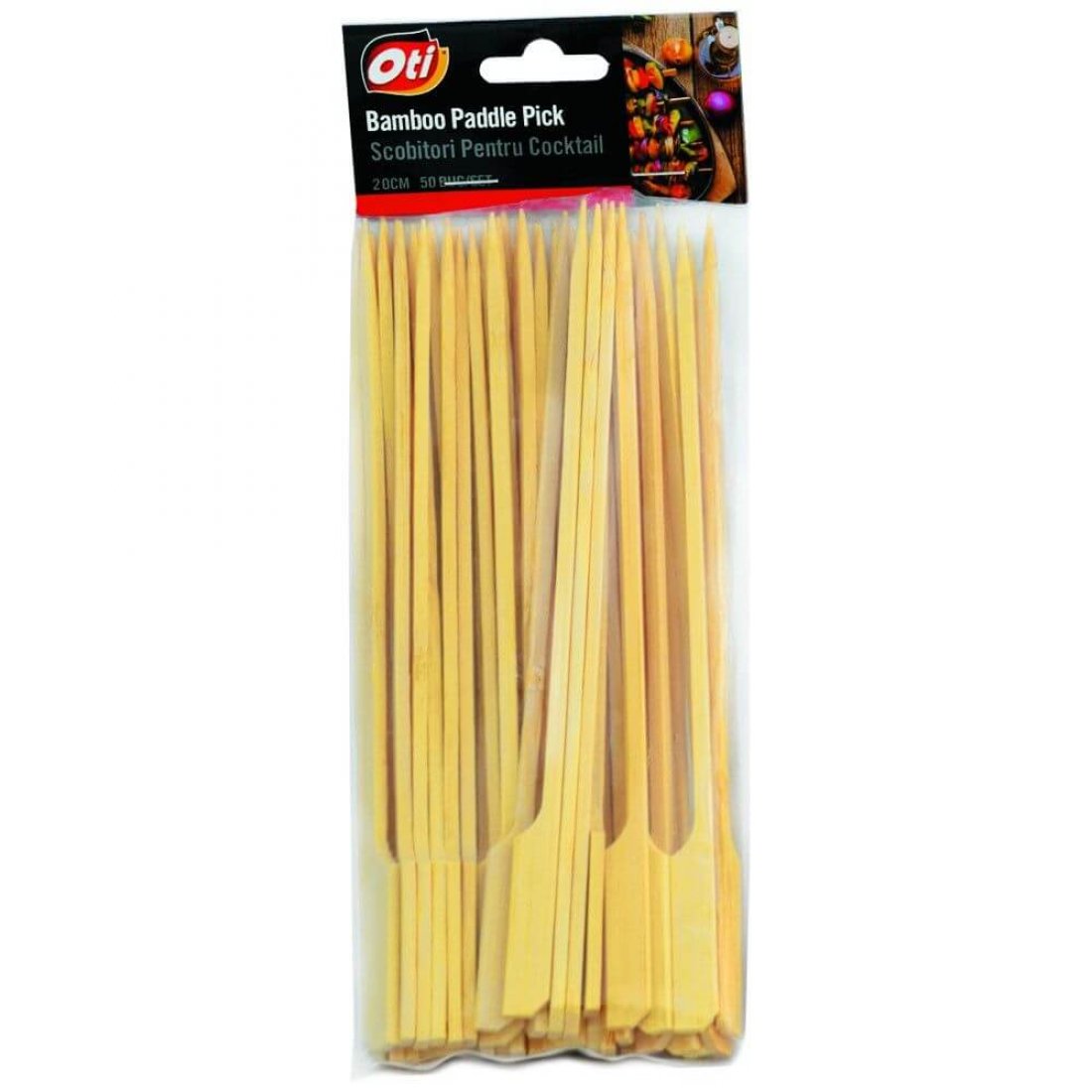 Set 50 Scobitori din Lemn Cocktail OTI, 20cm x 3mm, Scobitori din Lemn ...