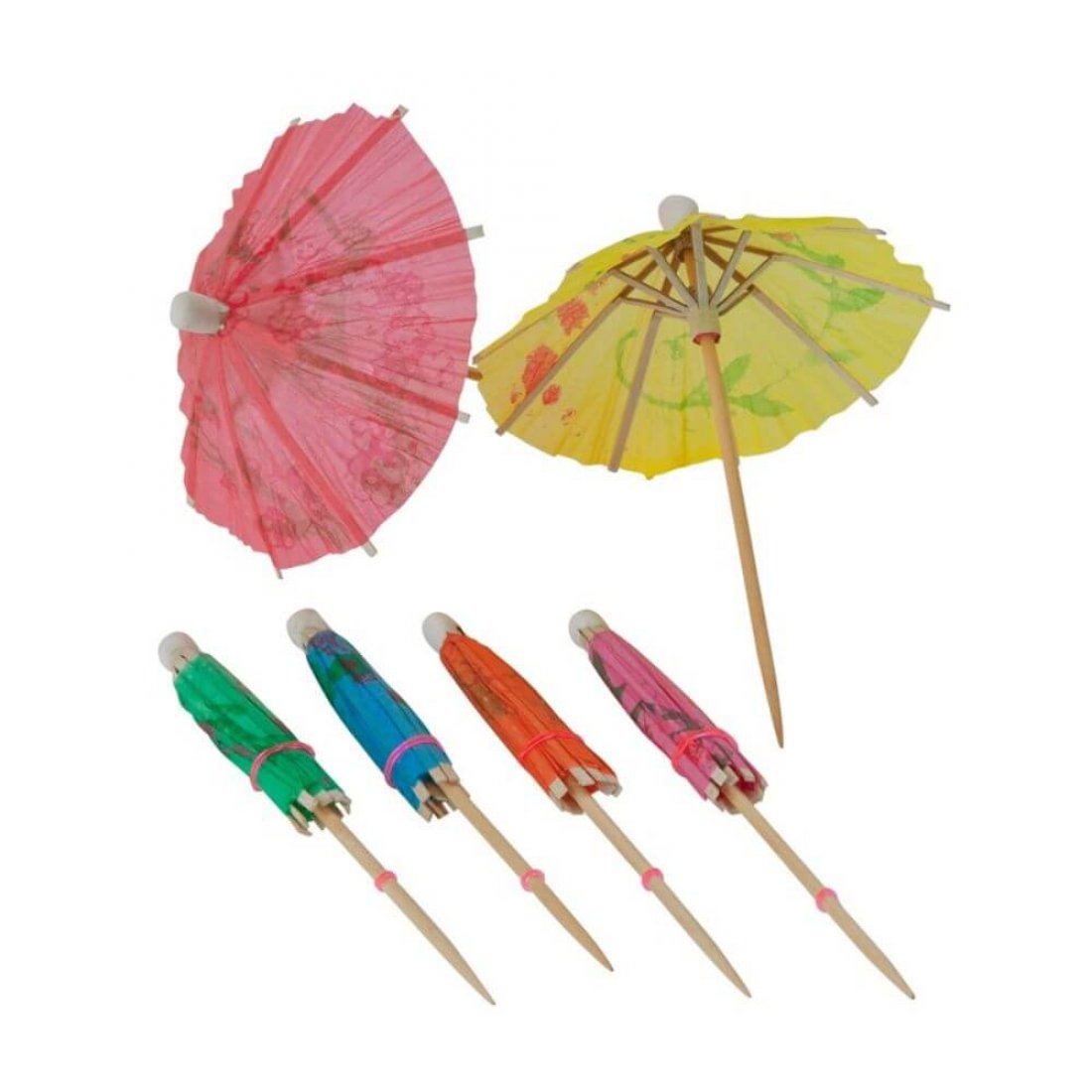 Umbrelute Decor Cocktailuri, Diferite Culori, 144 Buc/Set, Inaltime 23. ...