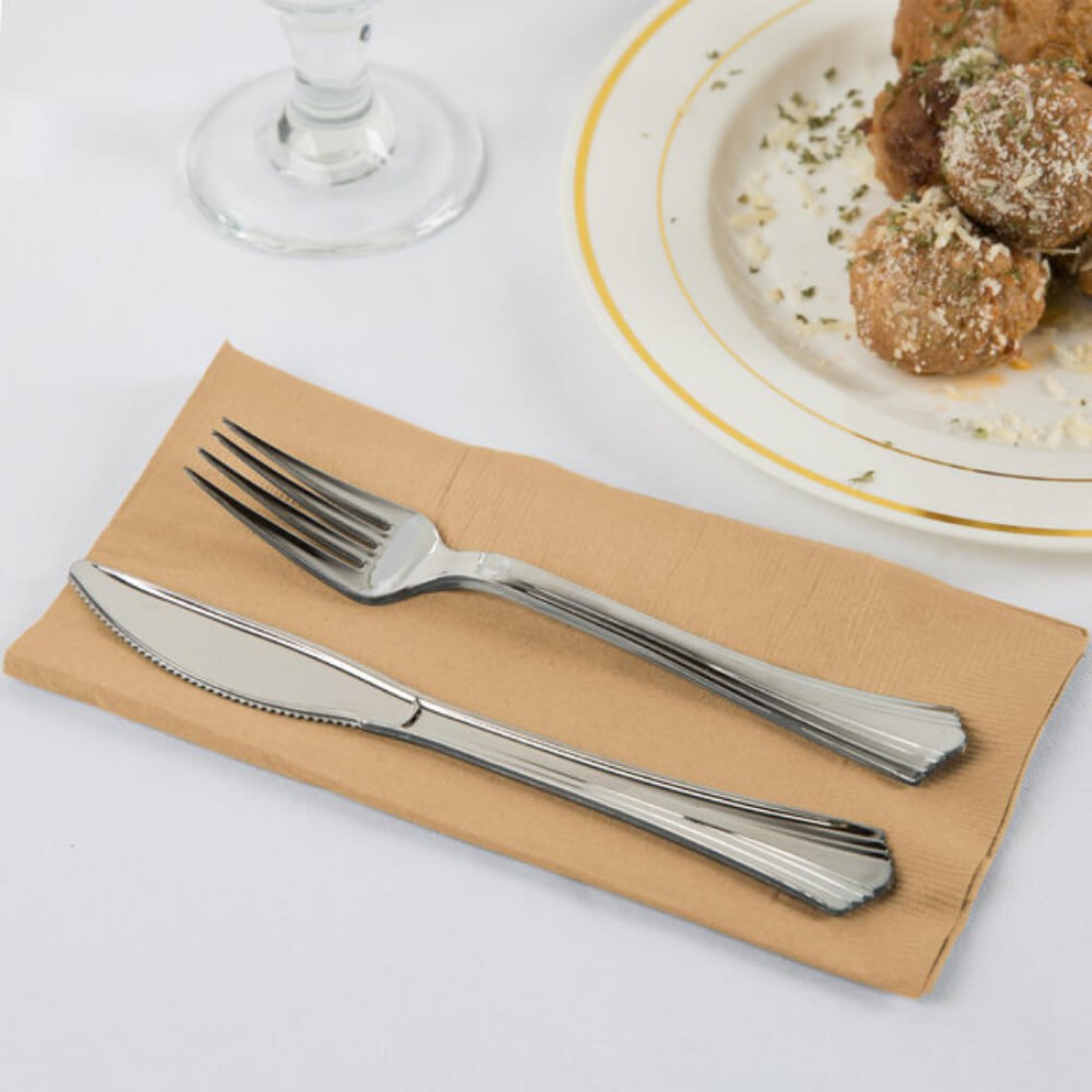 Servetele Aurii pentru Masa Duni, 20Buc/Pachet, 33x33 cm, 3 Straturi ...