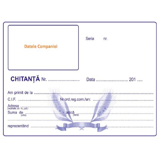 Chitante Personalizate Autocopiative A6 in 3 Exemplare, Tipar 1+1 ...