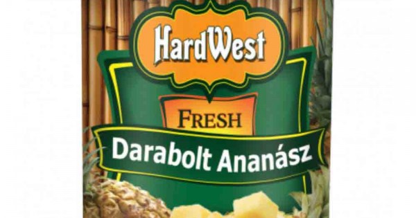 Compot de Ananas Hard West Taiat in Bucati, 565 g