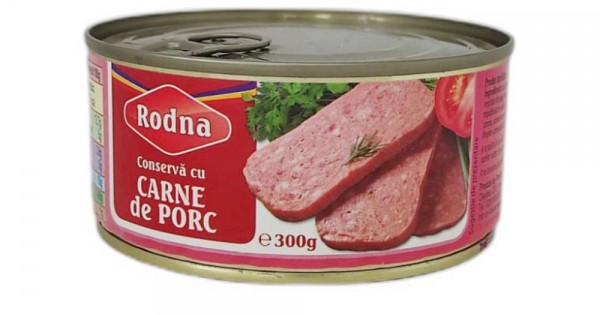 Conserva cu Carne de Porc Rodna, 300 g. Descopera Oferta Brandpaper!