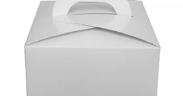 Cutii Albe pentru Prajituri, 11x11 cm, 25 Buc/Bax, Carton Duplex ...