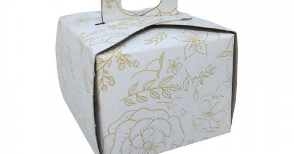 Cutii pentru Prajituri Model Floral, 11x11 cm, 25 Buc/Bax, Carton ...