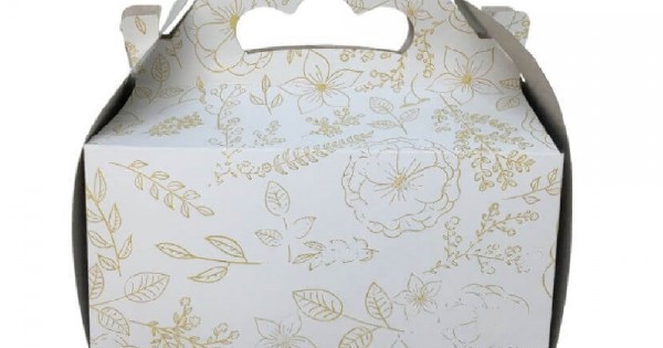 Cutii pentru Prajituri Model Floral, 12x18 cm, 25 Buc/Bax, Carton ...