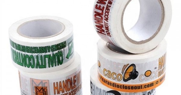 Banda Adeziva Personalizata, 48mm x 66m, Tipar 4 Culori, Adeziv Acrilic ...