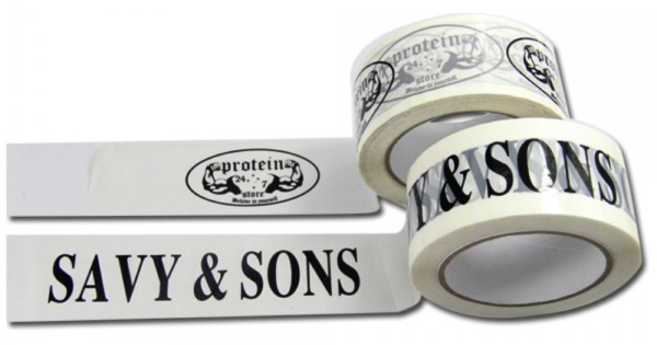 Banda Adeziva Personalizata, 75mm x 66m, Tipar 1 Culoare, Adeziv ...