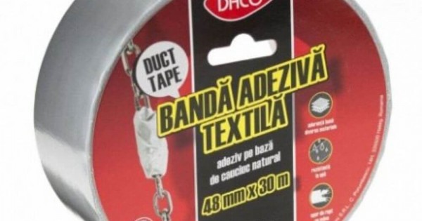 Banda Adeziva Textila Dubla DACO, 48mm x 30m, Scotch Dublu, Scotch ...