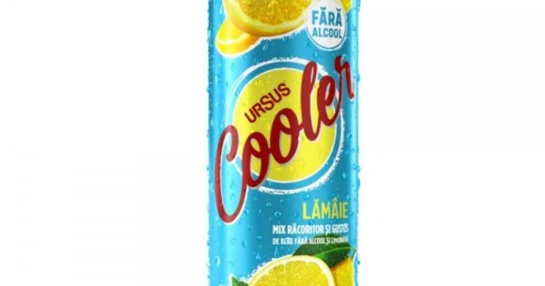 Bere Blonda fara Alcool Ursus Cooler, 0.5 l, 24 Buc/Bax, Aroma de ...