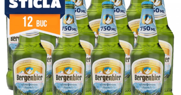Bere BERGENBIER Blonda, 0.75L, Sticla, 12 Buc/Bax, Bergenbier Bere ...