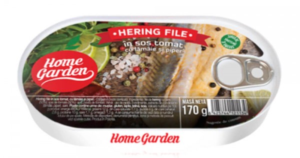 Hering File cu Piper si Lamaie, Home Garden, 170 g, Hering la Conserva ...