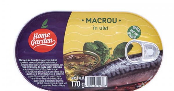 Macrou in Ulei, Home Garden, 170 g, Conserva de Macrou, Macrou in Ulei ...