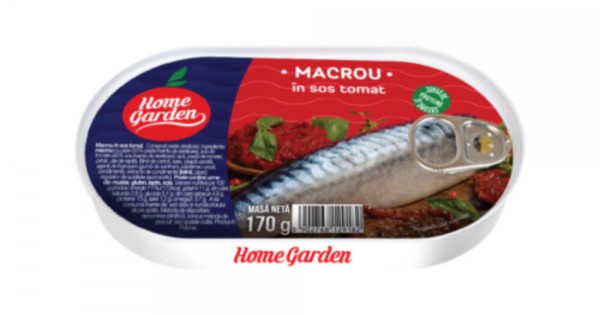Macrou in Sos Tomat, Home Garden, 170 g, Conserva de Macrou, Macrou in ...