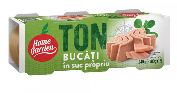 Ton Bucati in Suc Propriu, Home Garden, 3 Conserve/Set, 80 g Conserva ...