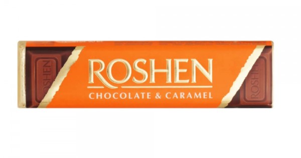 Baton de Ciocolata cu Umplutura de Caramel, Roshen , 43 g, Baton Roshen ...