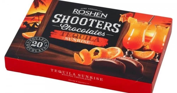 Praline Ciocolata cu Alcool Roshen Shooters Tequila, 150 g, Praline ...