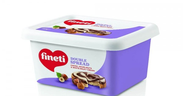 Crema de Ciocolata Tartinabila Fineti Double Spread, 600 g, Aroma Alune ...