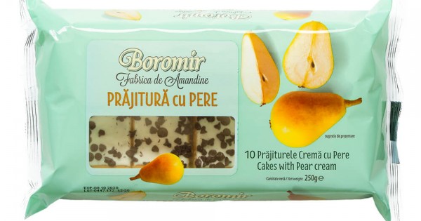 Prajitura cu Pere BOROMIR, 250 g, Prajitura cu Fructe, Desert cu Fructe ...