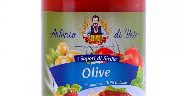 Sos pentru Paste Antonio Di Vaio Olive, 350g, Sos Paste, Sos cu Masline ...