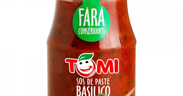 Sos de Paste Basilico, Tomi, 400 g, 6 Buc/Bax, Sos de Paste Tomi, Sos ...