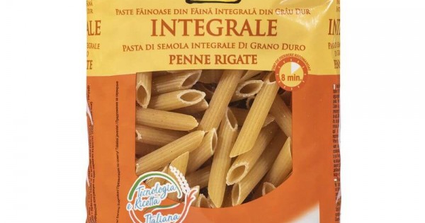 Penne Rigate Integrale Baneasa, 500 g, Paste Fainoase Penne Rigate ...