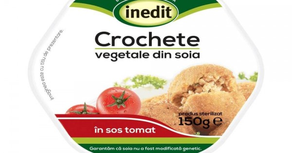 Crochete Vegetale Soia in Sos Tomat Inedit, 150 g, Crochete din Soia ...