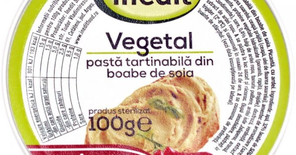 Pate Vegetal Picant cu Soia Inedit Helvet, 100 g, Pasta Tartinabila din ...