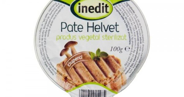 Pate Vegetal cu Ciuperci Inedit Helvet, 100 g, Pateuri Vegetale, Inedit ...