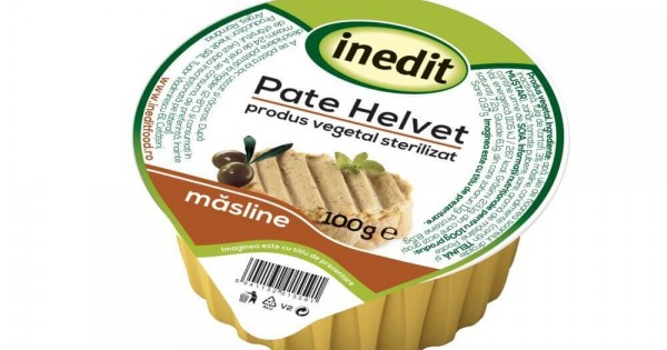 Pate Vegetal cu Masline Inedit Helvet, 100 g, Pateuri Vegetale, Inedit ...
