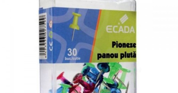 Pioneze Ecada pentru Panou Pluta, 30 Buc/Cutie, 24 Cutii/Set, Diferite ...