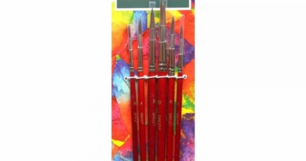 Pensule DACO, Varf Rotund cu Par de Ponei, 6 Buc/Set, Pensula Pictura ...