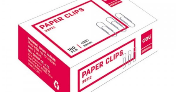 Cutie 100 Agrafe de Birou DELI Essential, Crom, 33 mm, Agrafe pentru ...